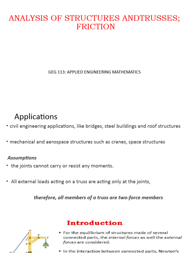 Module 11 (Structures, Trusses & Friction) | PDF | Teaching Methods & Materials | Science ...