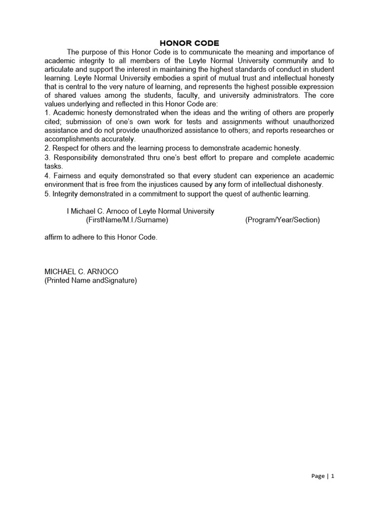 LNU Academic Integrity Guide | PDF