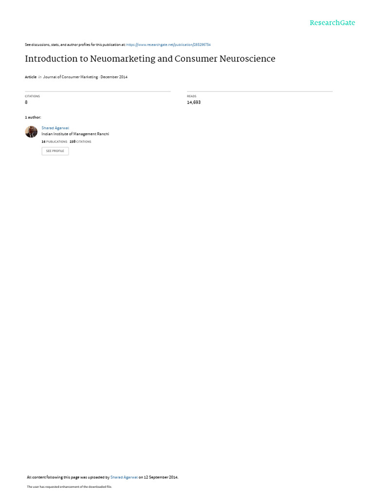 Introduction To Neuomarketing and Consumer Neuroscience: Journal of ...