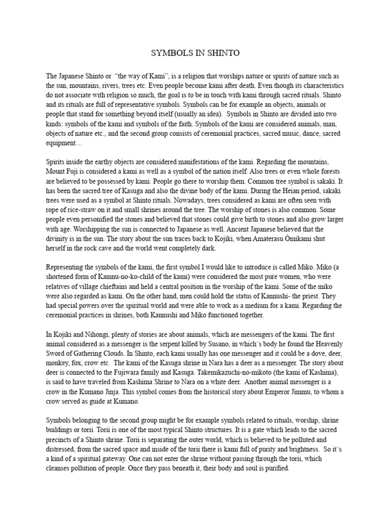 Symbols in Shinto | PDF | Shinto | Religious Faiths