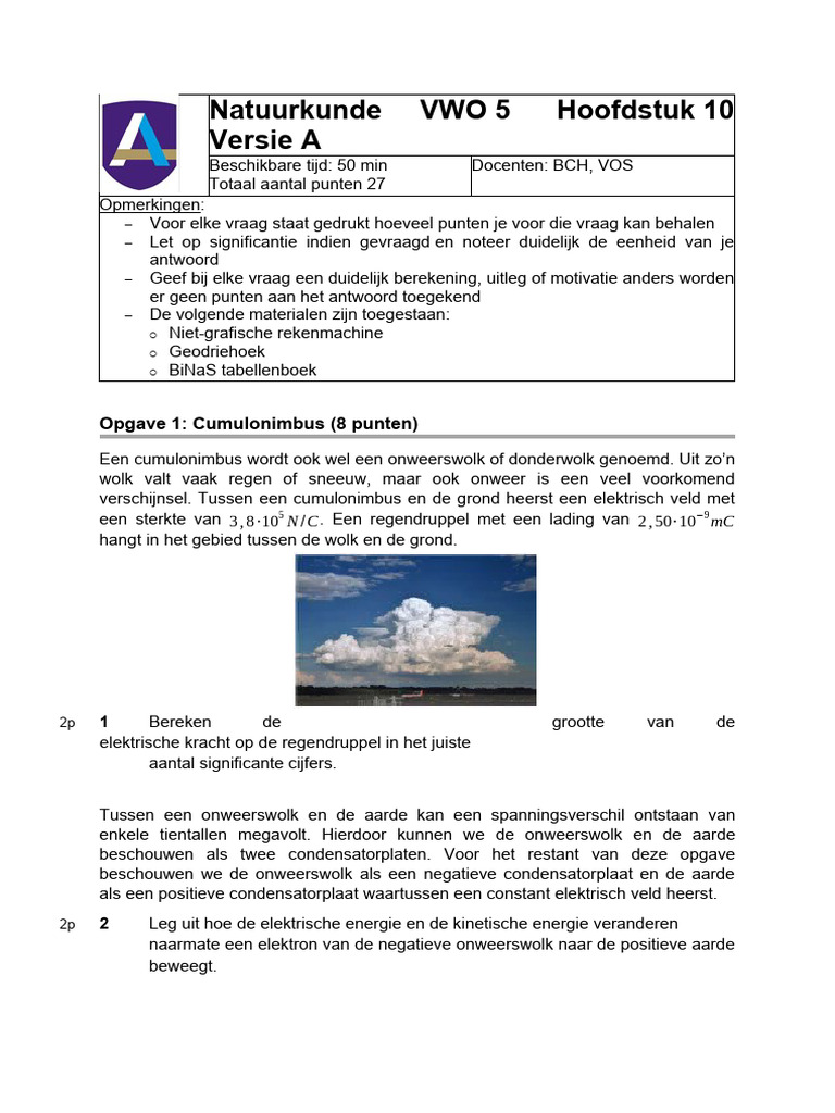 Oefentoets H12 en H13 | PDF