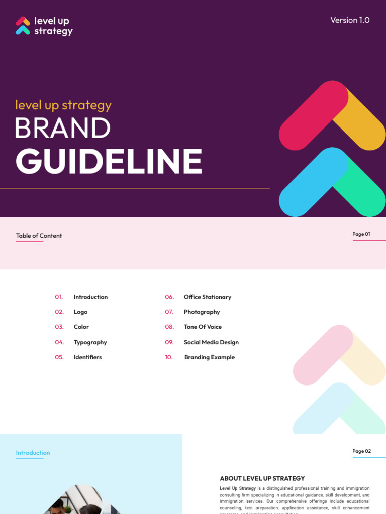 Level Up Brand Style Guideline - Compressed | PDF | Logos | Brand