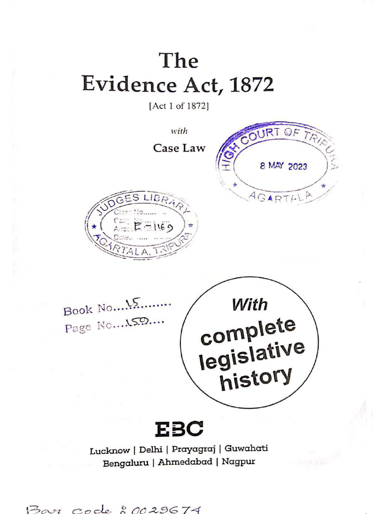 Evidence Act, 1872 | PDF