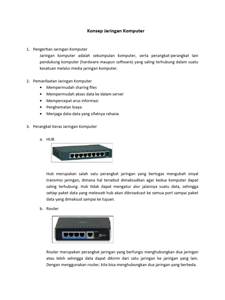 Konsep Jaringan Komputer | PDF