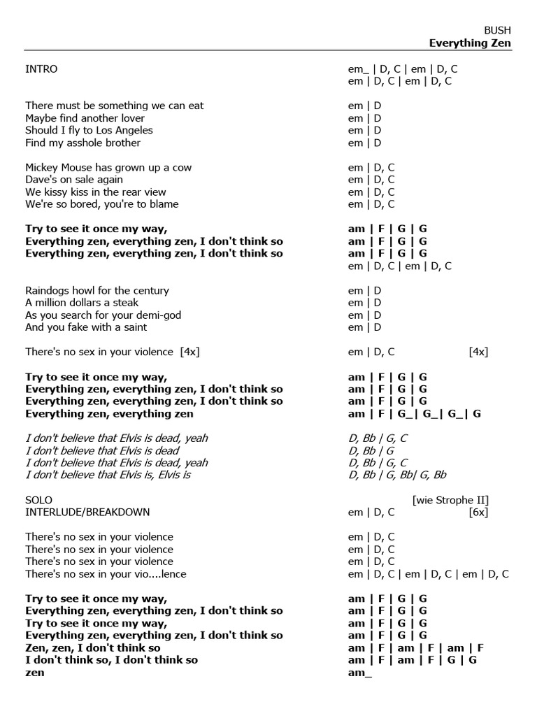 Bush - Everything Zen | PDF