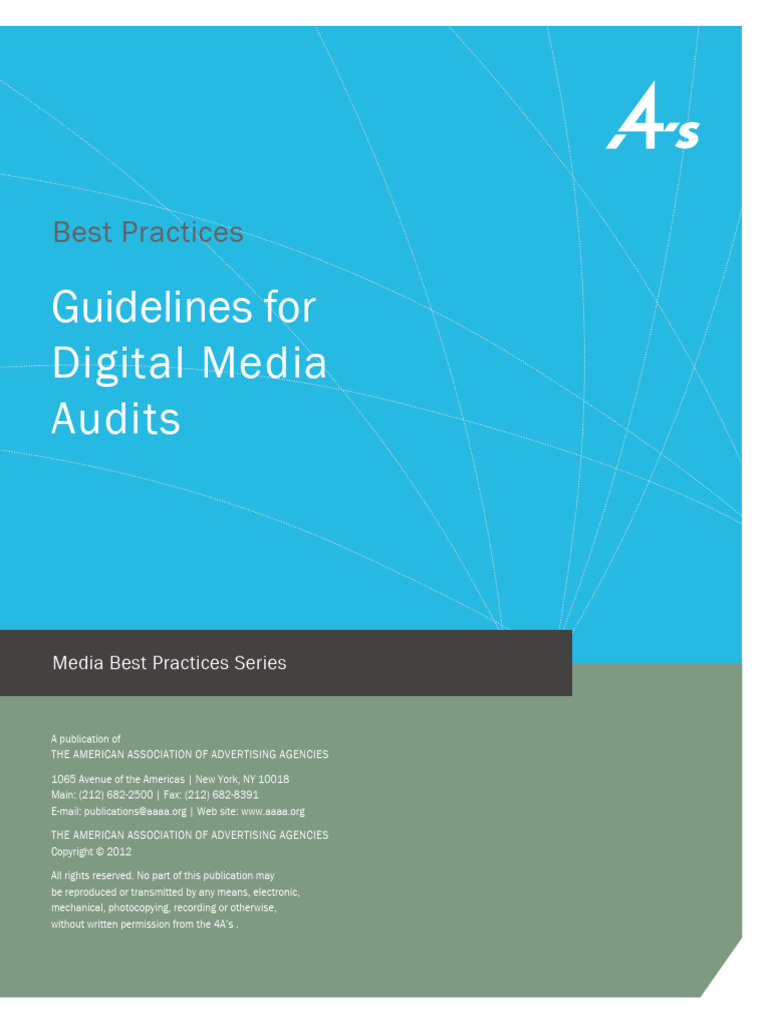 4A's-Guidelines For Digital Media Audits | PDF | Audit | Advertising