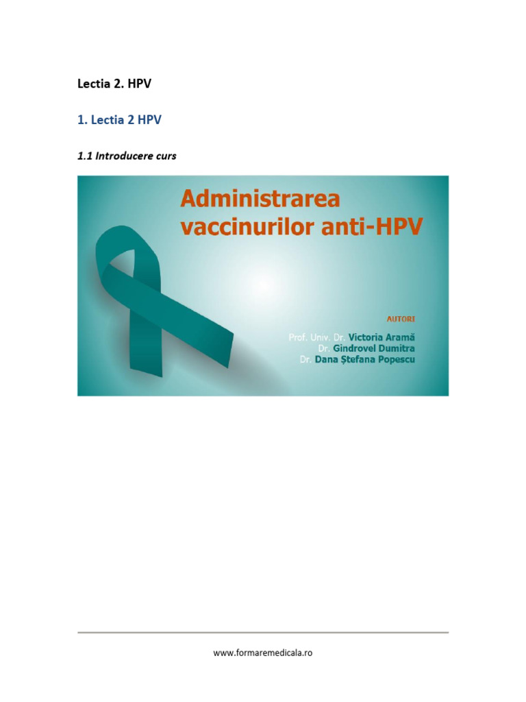 Lectia 2. HPV | PDF