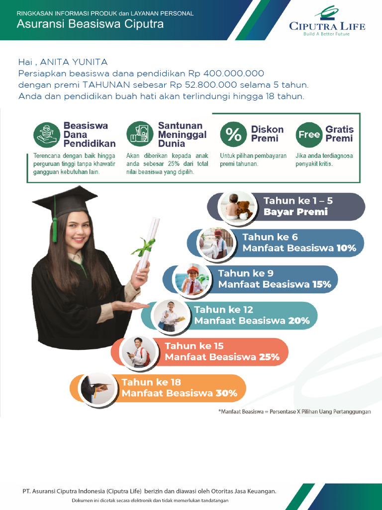 Simulasi Ciputra Life | PDF