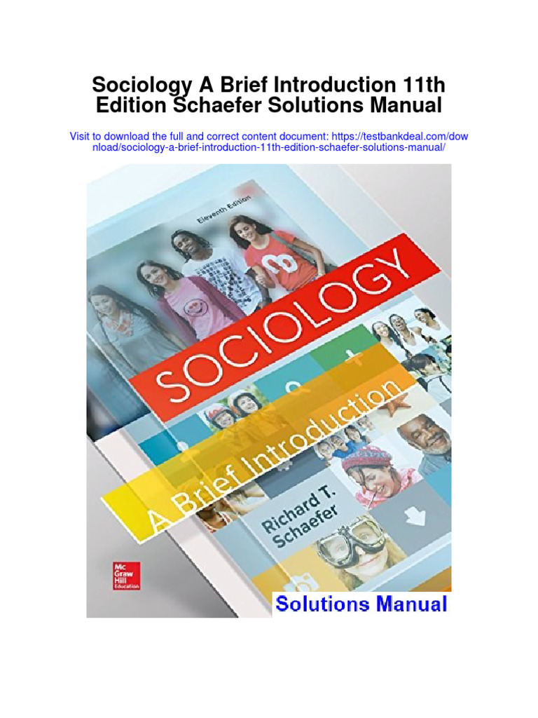 Instant Download Sociology A Brief Introduction 11th Edition Schaefer ...