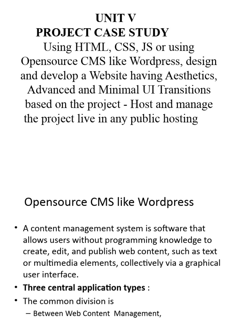Unit V WDM | PDF | Word Press | World Wide Web