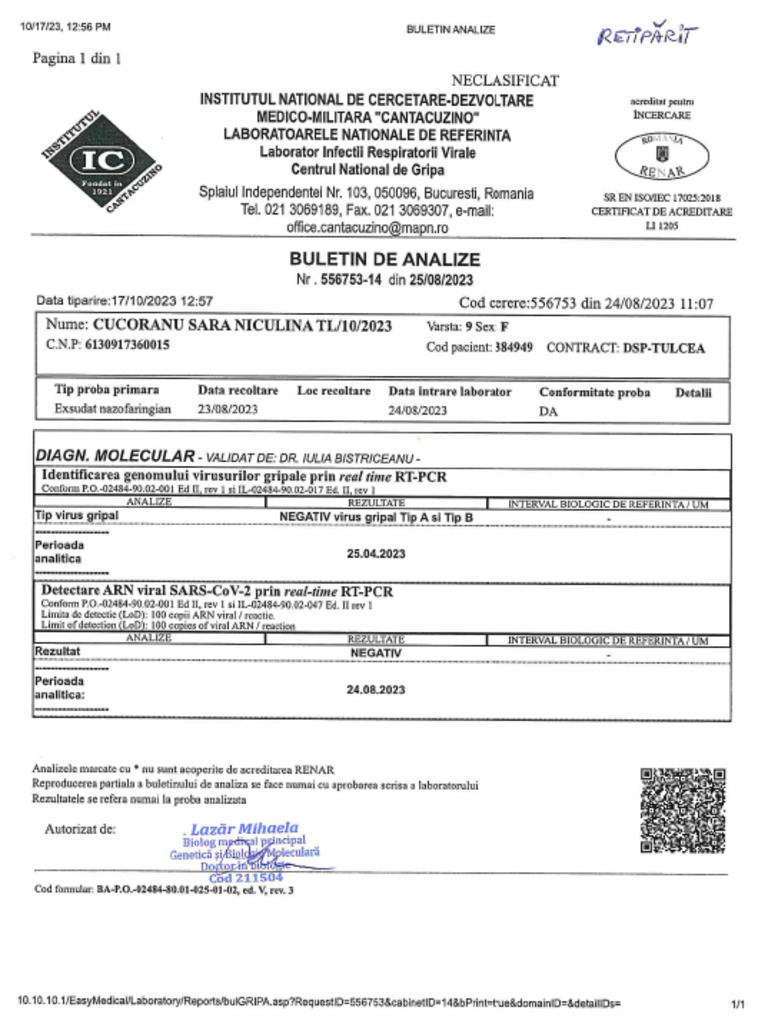 Gripa DSP Tulcea | PDF