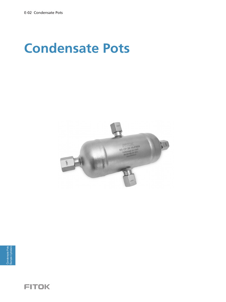 Condensate Pots EN | PDF | Pipe (Fluid Conveyance) | Chemical Engineering