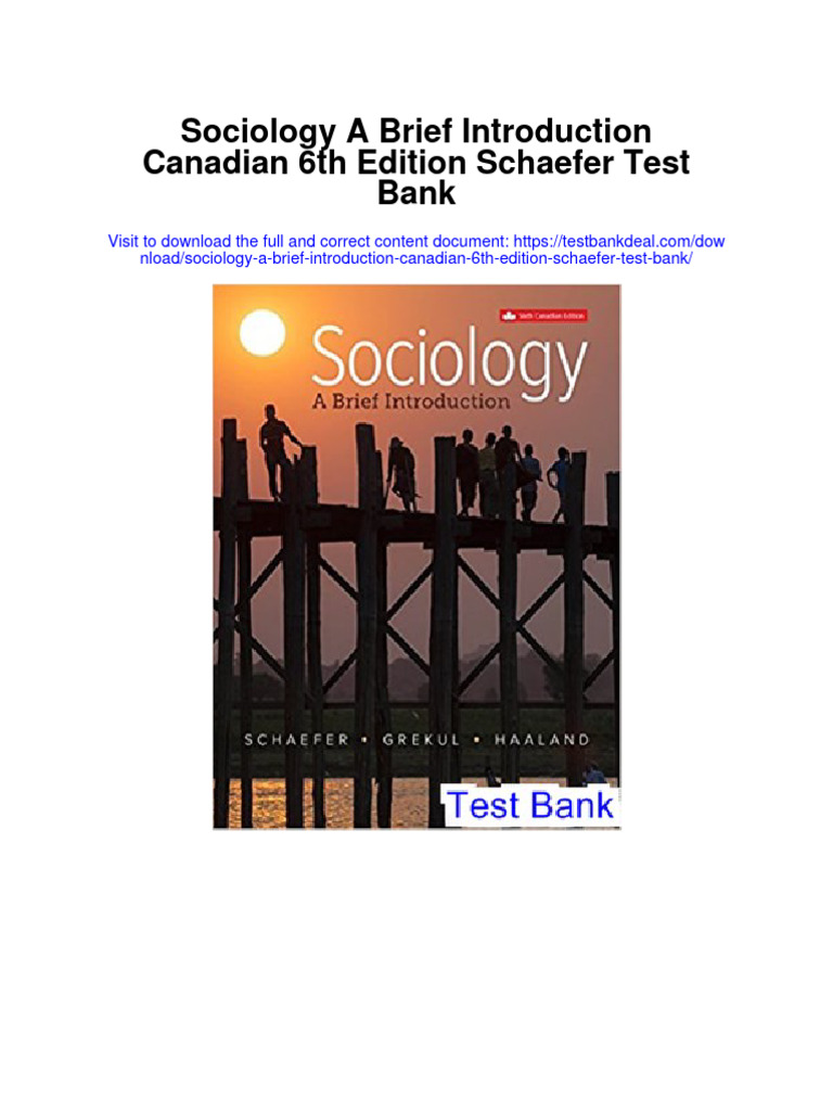Instant Download Sociology A Brief Introduction Canadian 6th Edition ...