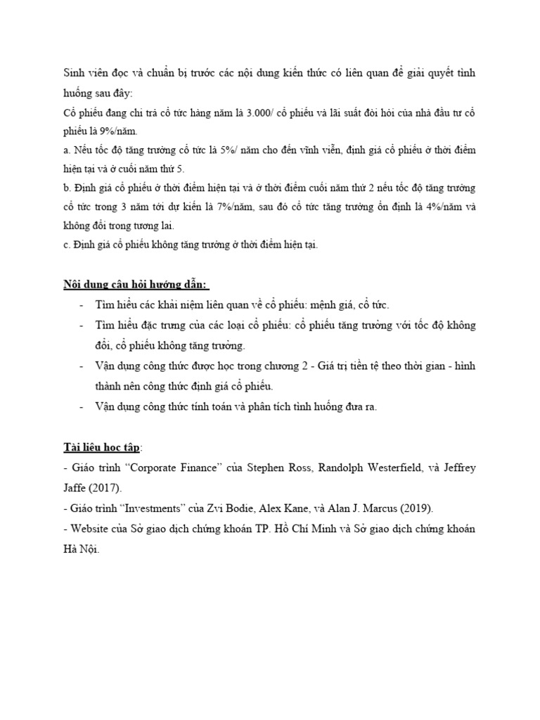 Dinh Gia Co Phieu | PDF