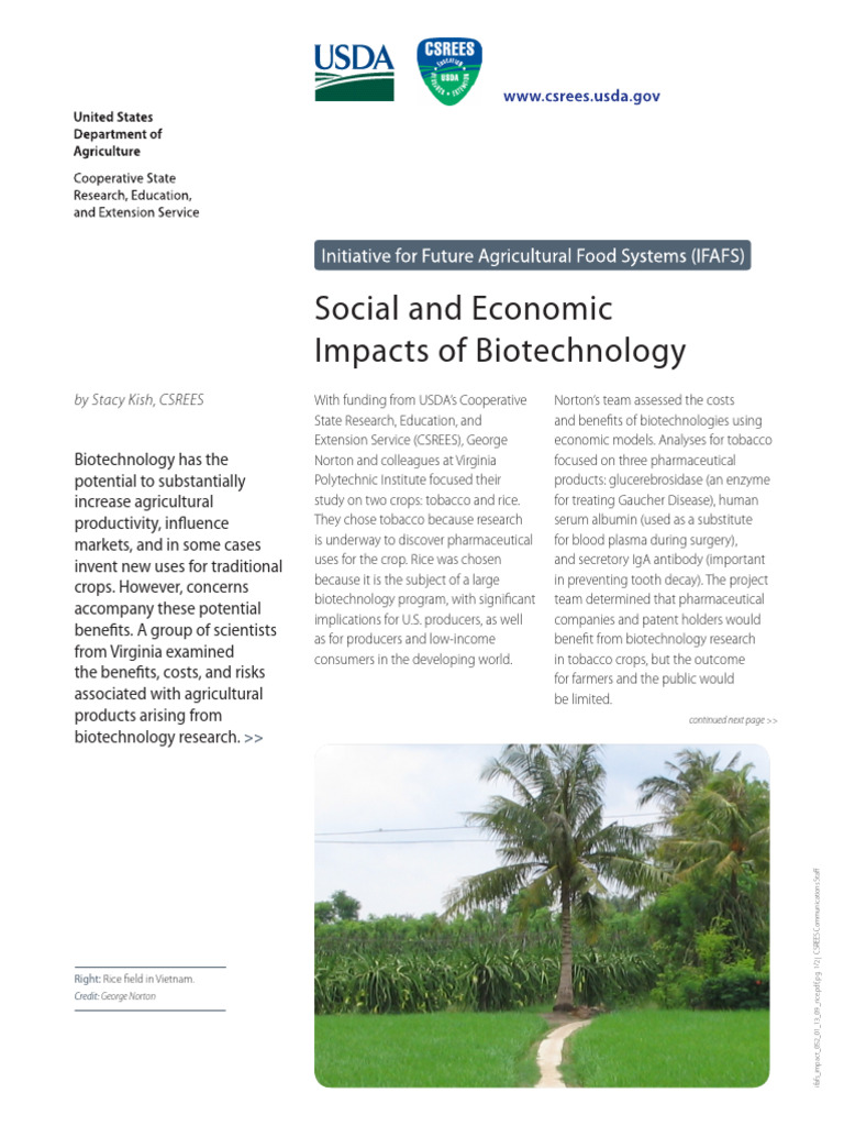 Social Impacts of Biotechnology | PDF | Genetically Modified Crops ...
