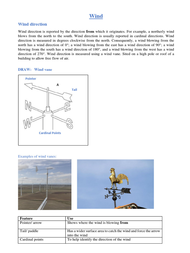 Weather Pt4 - Wind Direction and Speed | PDF | Wound | Wind Speed