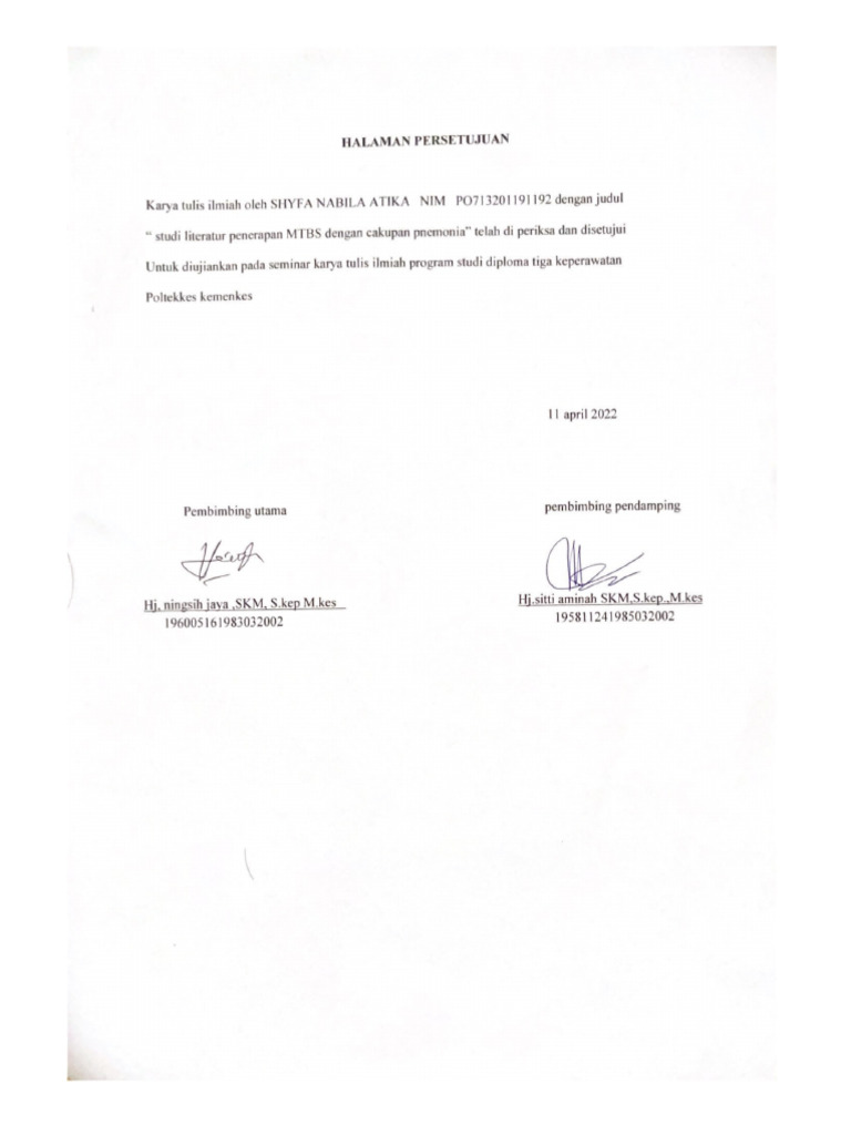 Halaman Persetujuan | PDF