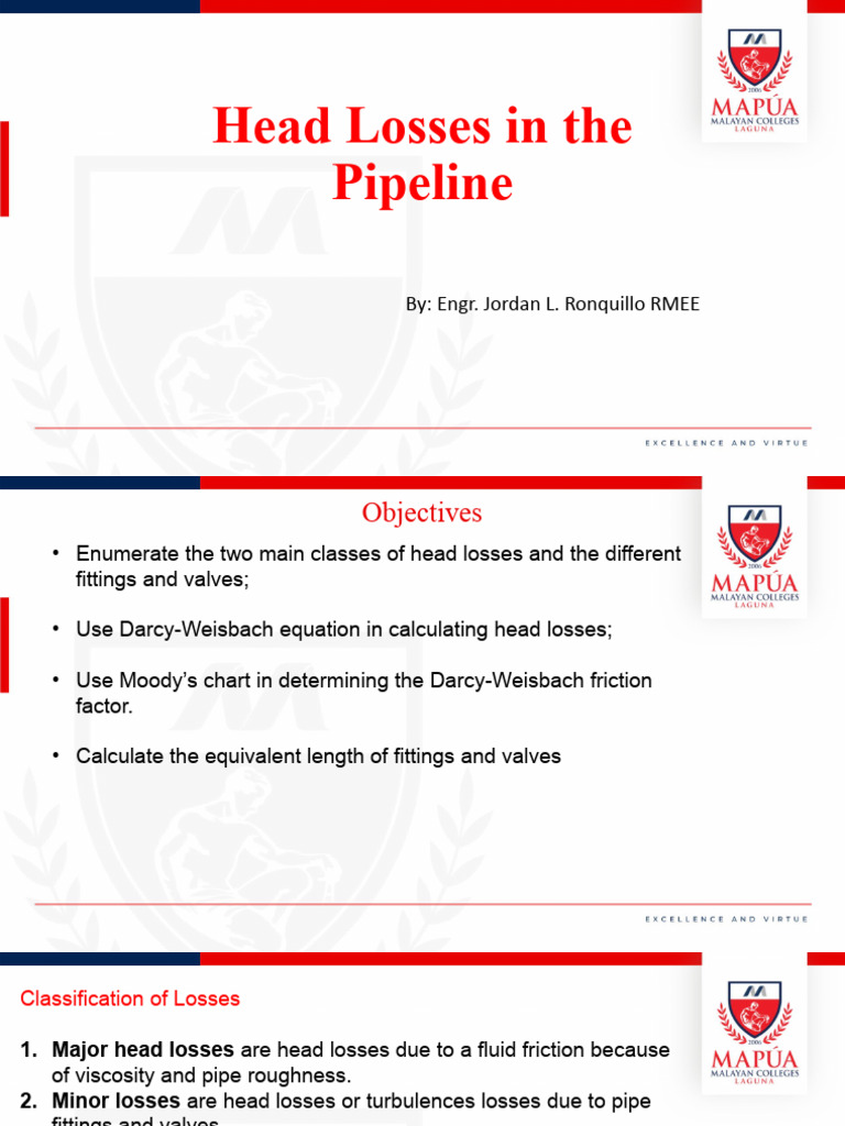 Head Losses in The Pipeline (Part 1) | PDF | Gas Technologies | Fluid ...