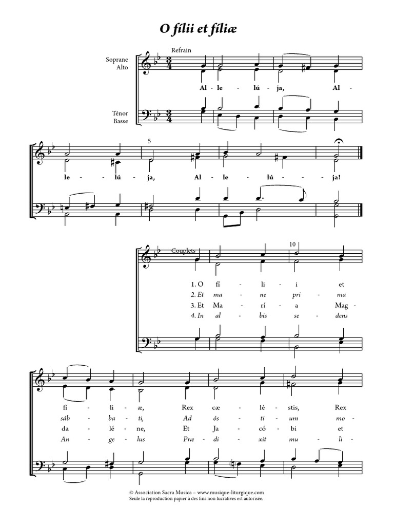 O - Filii - Et - Filiae - 4 Voix | PDF