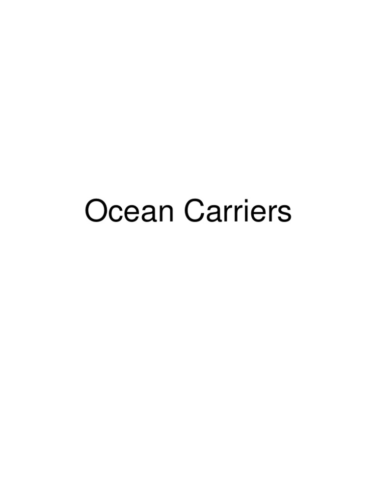 Ocean Carriers: NPV and Cash Flow Analysis | PDF