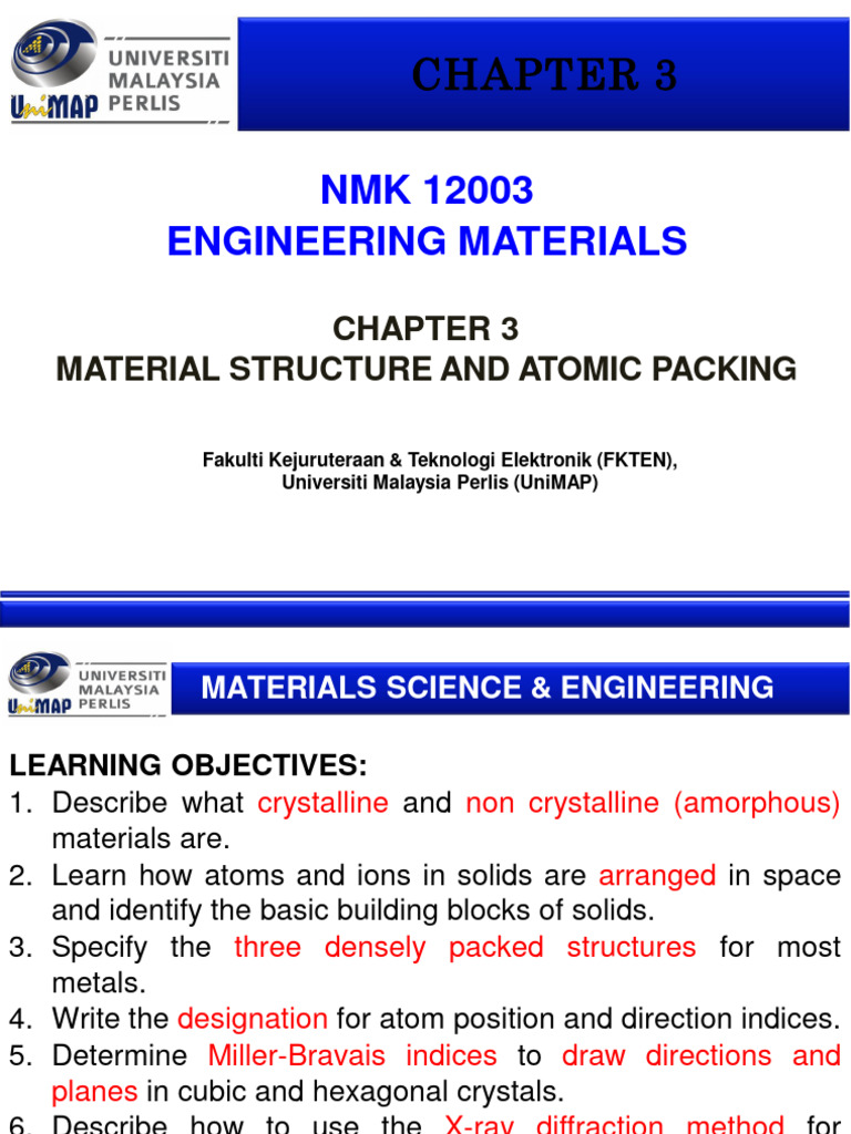 Chapter 3 Pdf Crystal Structure X Ray Crystallography