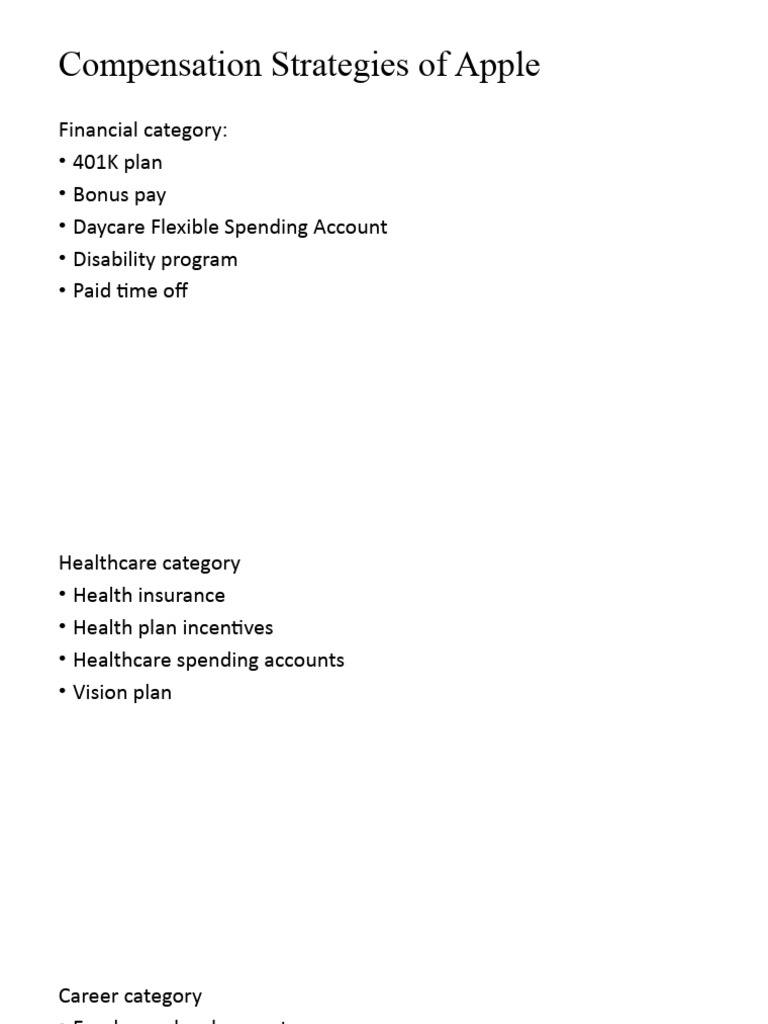 Compensation Strategies of Apple | PDF