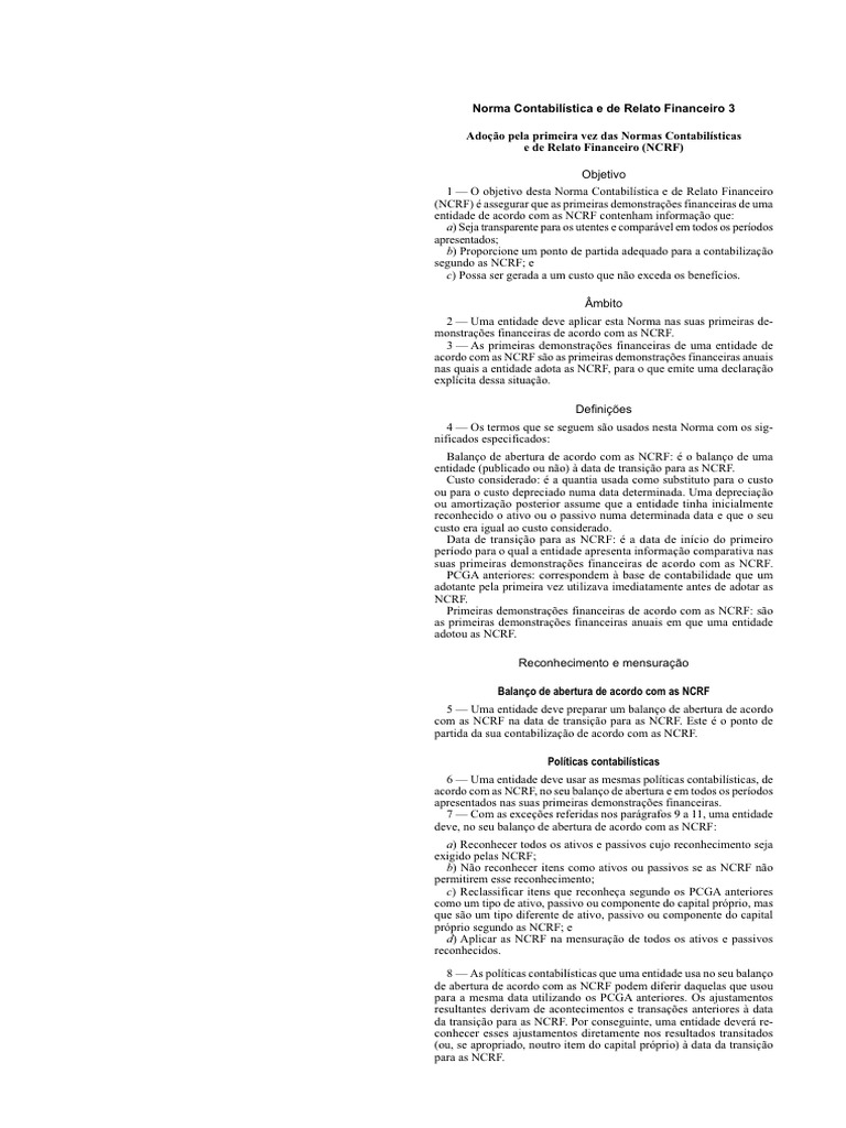 NCRF: Fluxos de Caixa e Contabilização | PDF | Fluxo de caixa ...