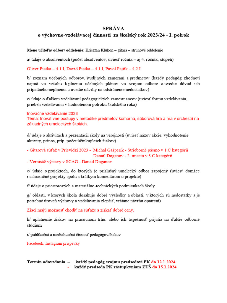 SPRÁVA Podklady Pre Vedúcich | PDF SPRÁVA Podklady Pre Vedúcich | PDF