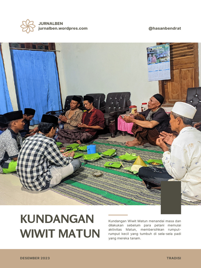 Ritual Kundangan Wiwit Matun Petani | PDF