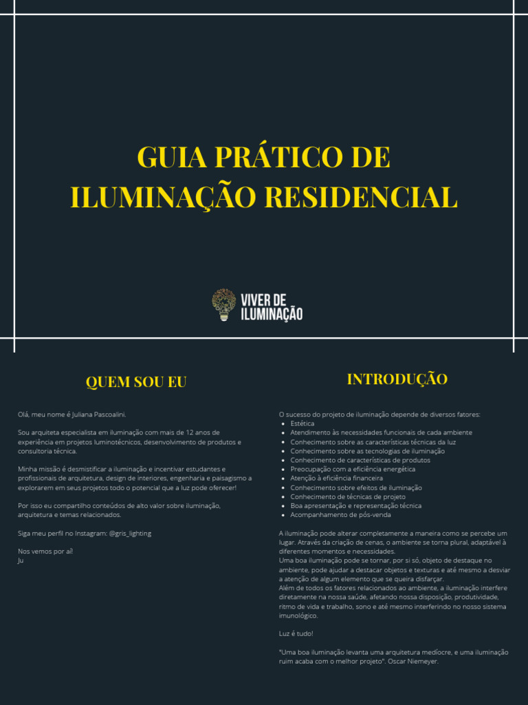 Guia Prático De Iluminação Residencial Pdf Ambiente Natural Cor