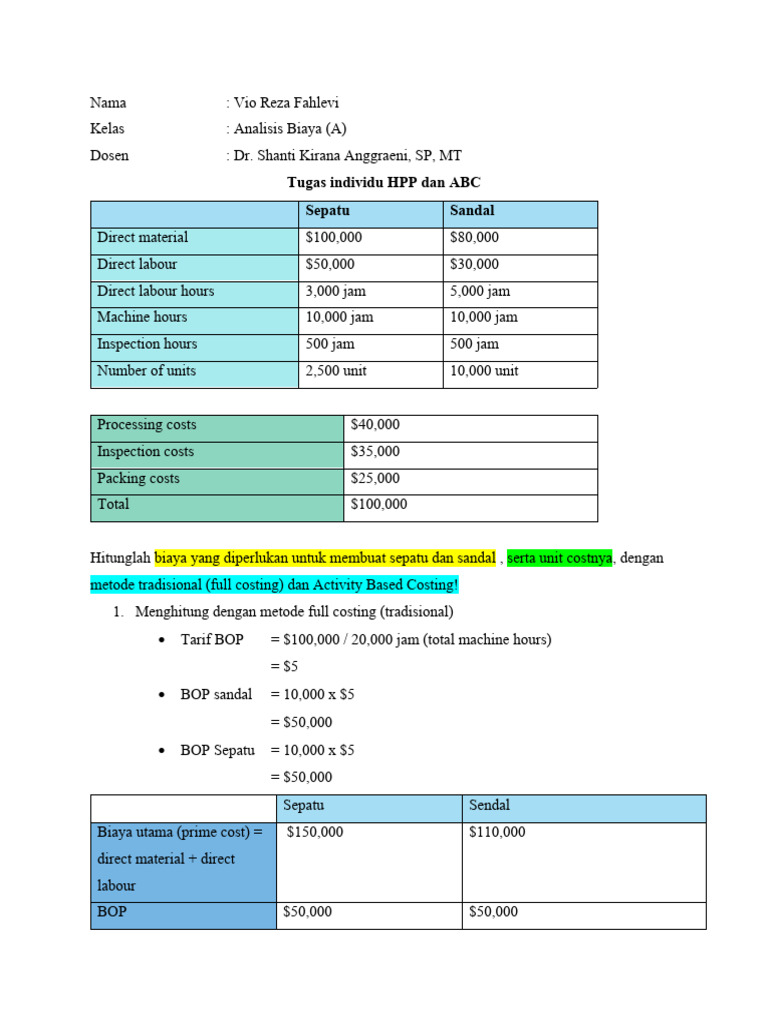 Tugas HPP ABC Vio Reza Fahlevi | PDF | Metode & Bahan Ajar | Komputer