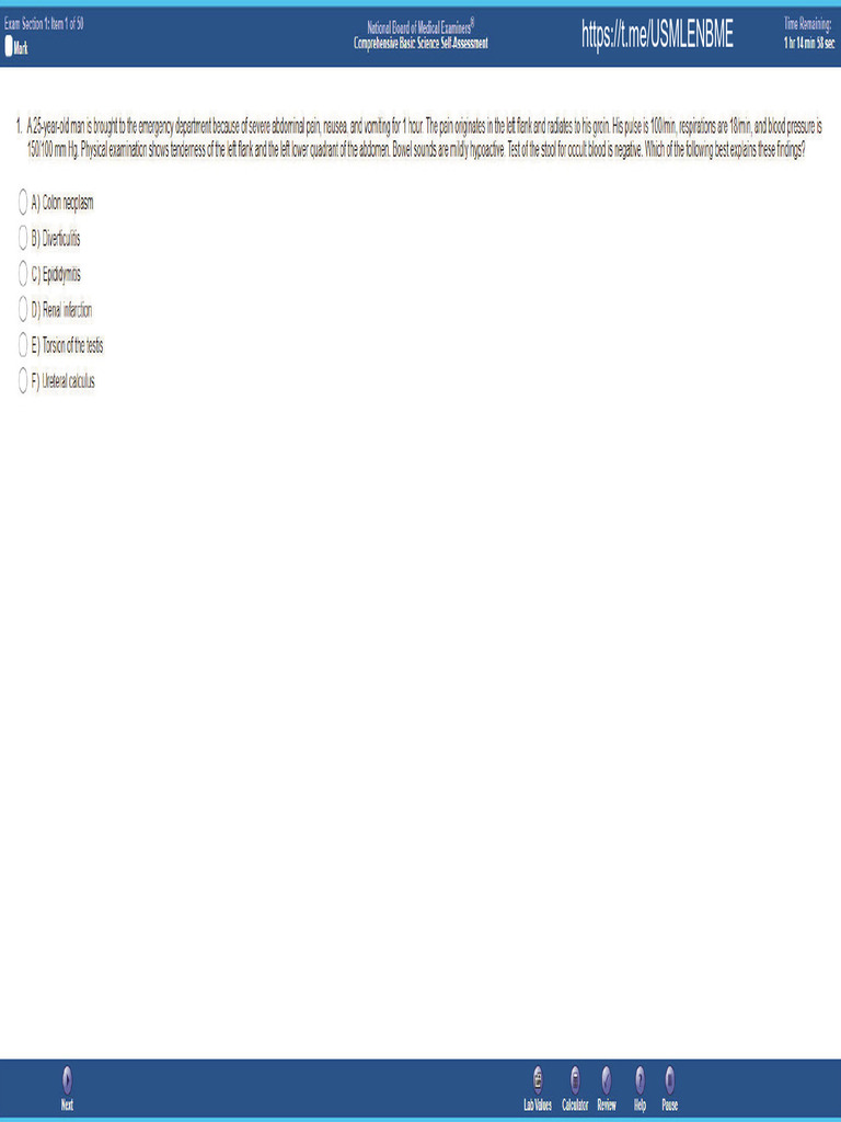 NBME 28 BLOCK 1-4 (No Answers Version) | PDF | Foreign Language Studies