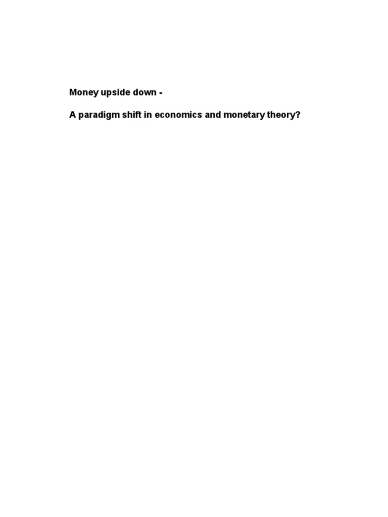 Money Upside Down | PDF