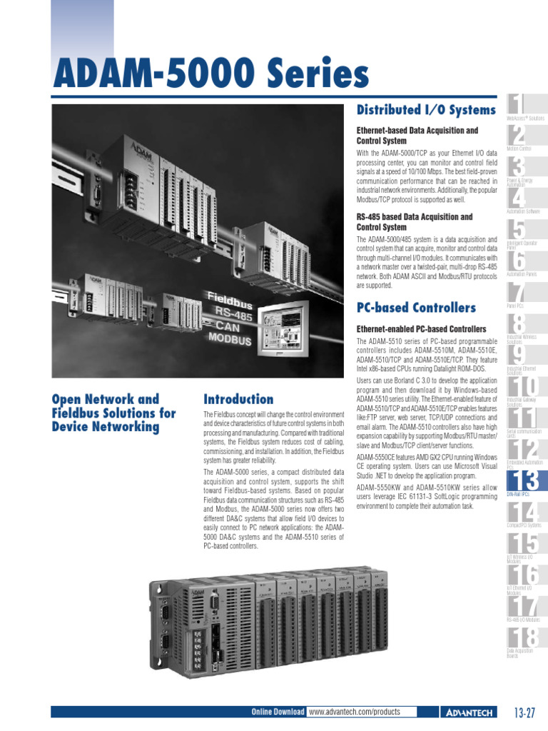 Advantech Adam 5000series | PDF | Computer Network | Personal Computers