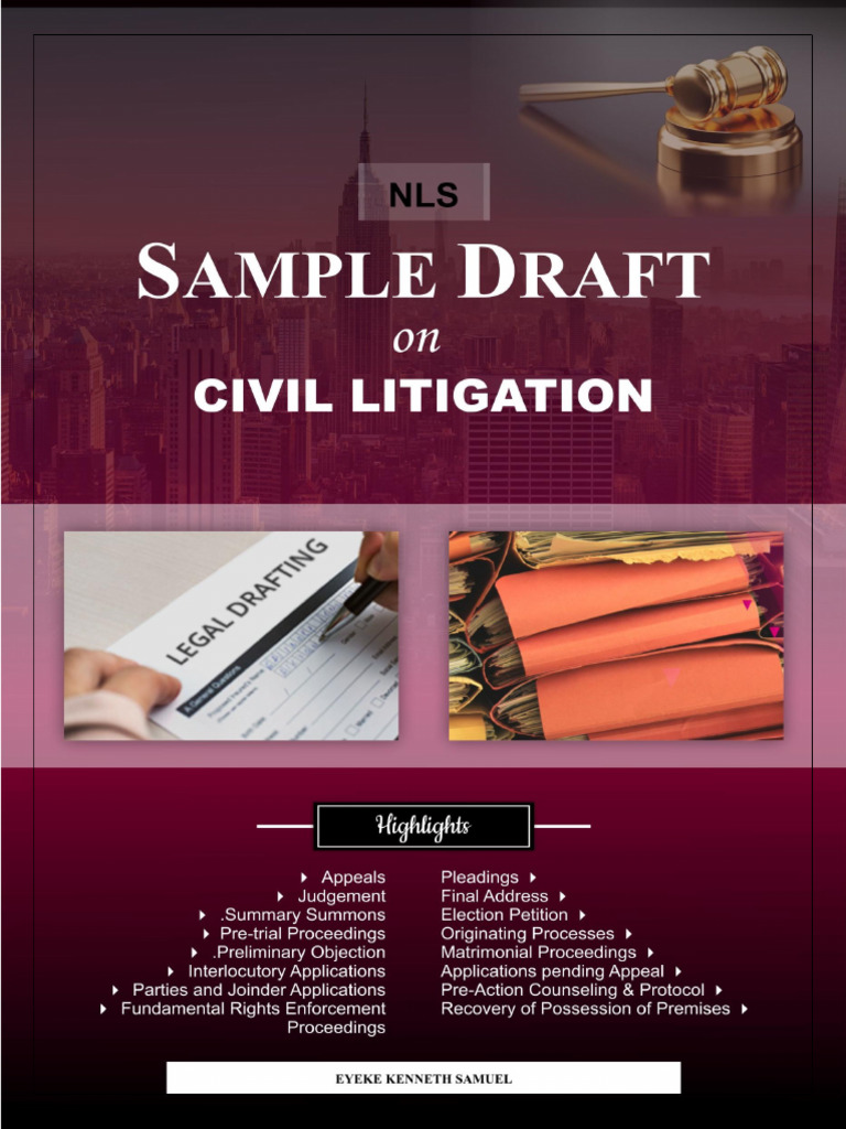NLS Civil Litigation Drafting Samples | PDF | Lawsuit | Ex Parte