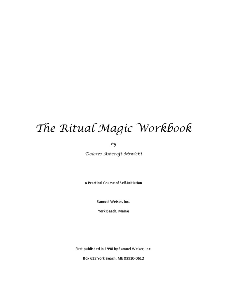 The Ritual Magic Workbook | PDF | Yoga | Mysticism