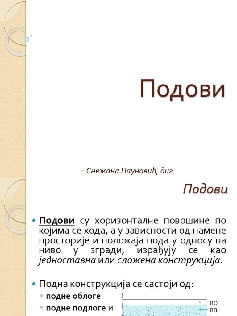 Podovi Prezentacija Cel | PDF