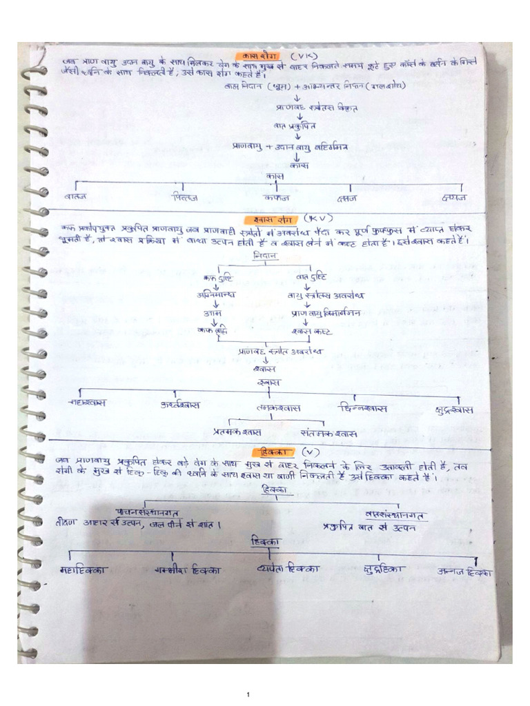 KayaChikitsa Written Hand Notes BAMS Final Year DR - Adi.4 | PDF
