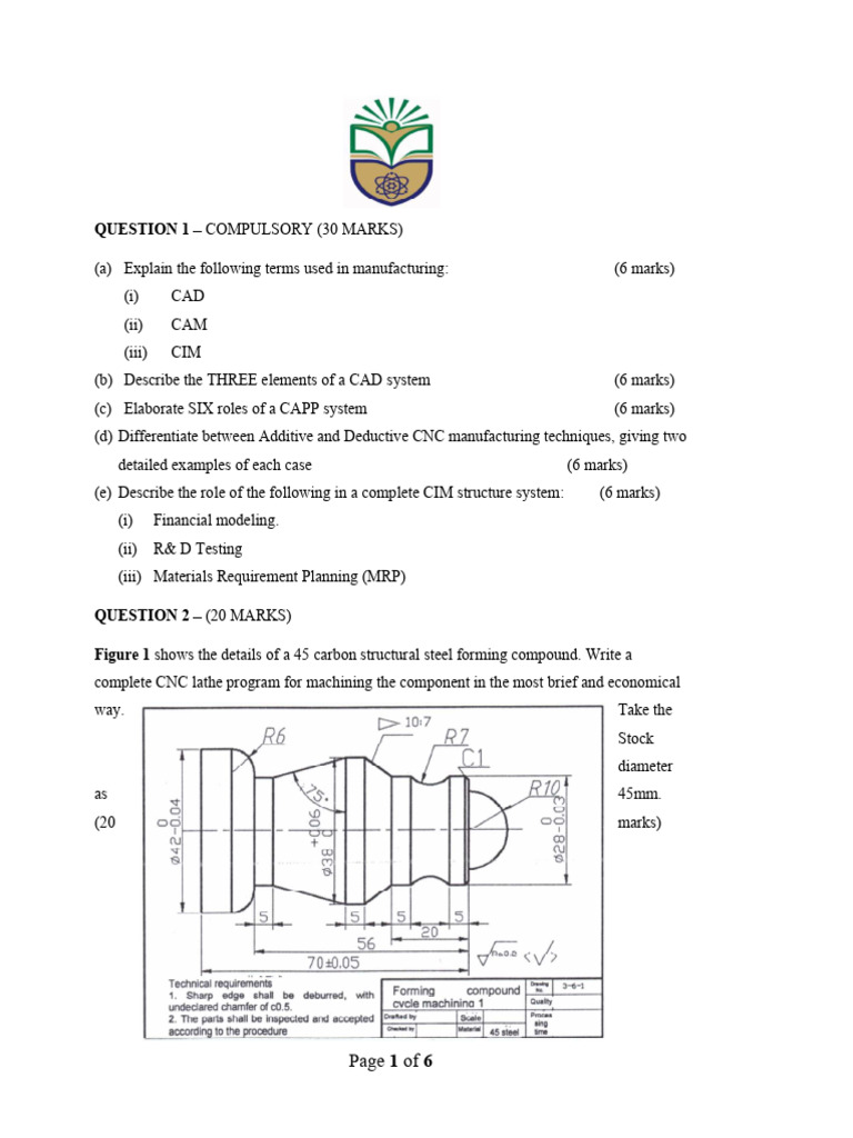 Cad-Cam Exam | PDF