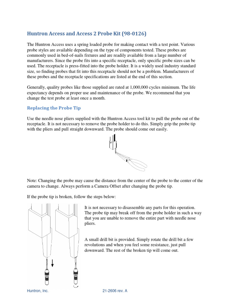 Access and Access 2 USB Probe Kit Instructions | PDF