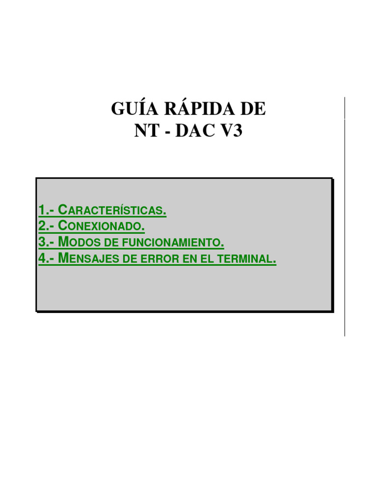 Manual NT DAC V3 01 | PDF | Terminal de computadora | Ascii