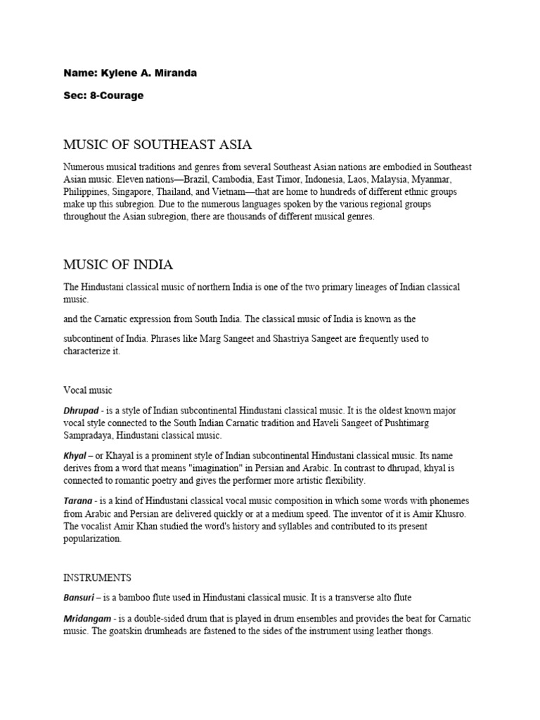 MIRANDA - Research-Music-Of-South-East-Asia | PDF | Musical Instruments ...