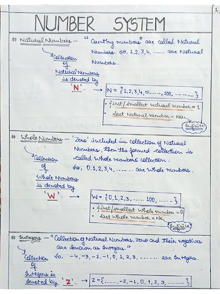 CH - Number System NOTES pdf-01 | PDF