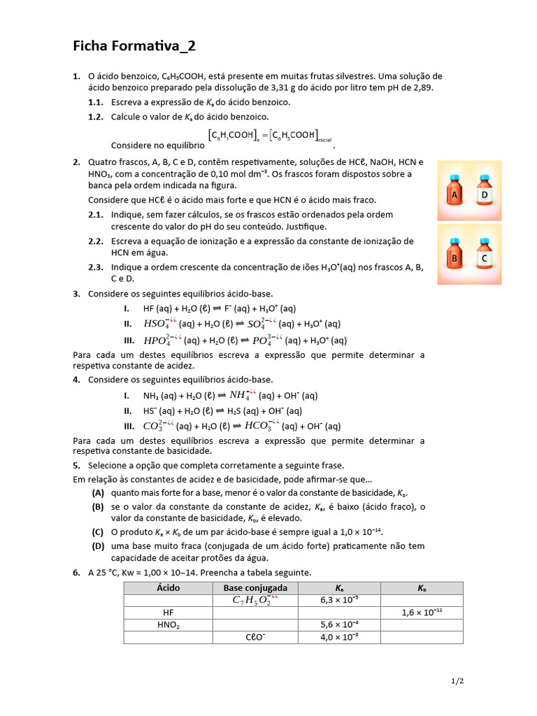 Ficha Formativa 2 | PDF