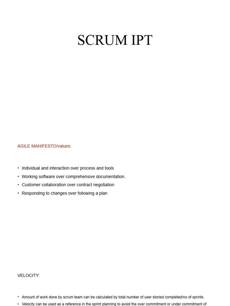 Agile Scrum Ipt Presentation 1 | PDF | Scrum (Software Development ...
