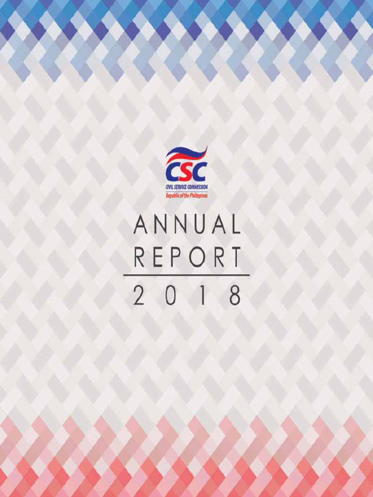 CSC 2018 Annual Report | PDF | Human Resource Management | Employment