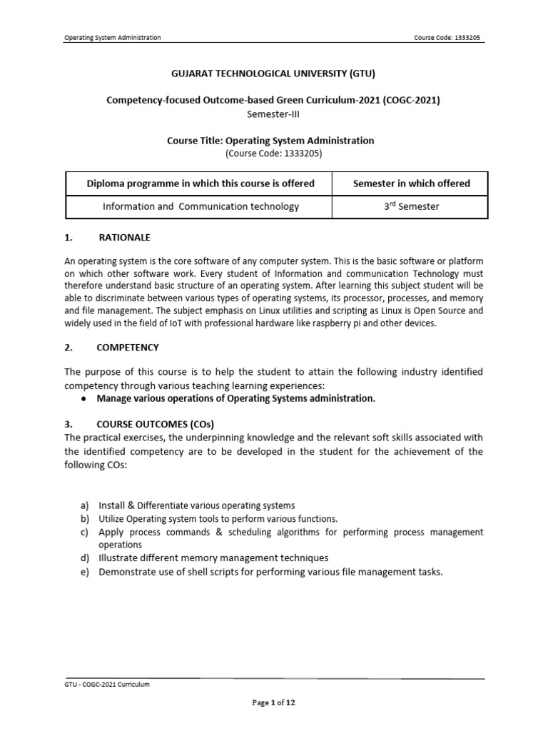 Manage Various Operations of Operating Systems Administration | PDF | Operating System | File System