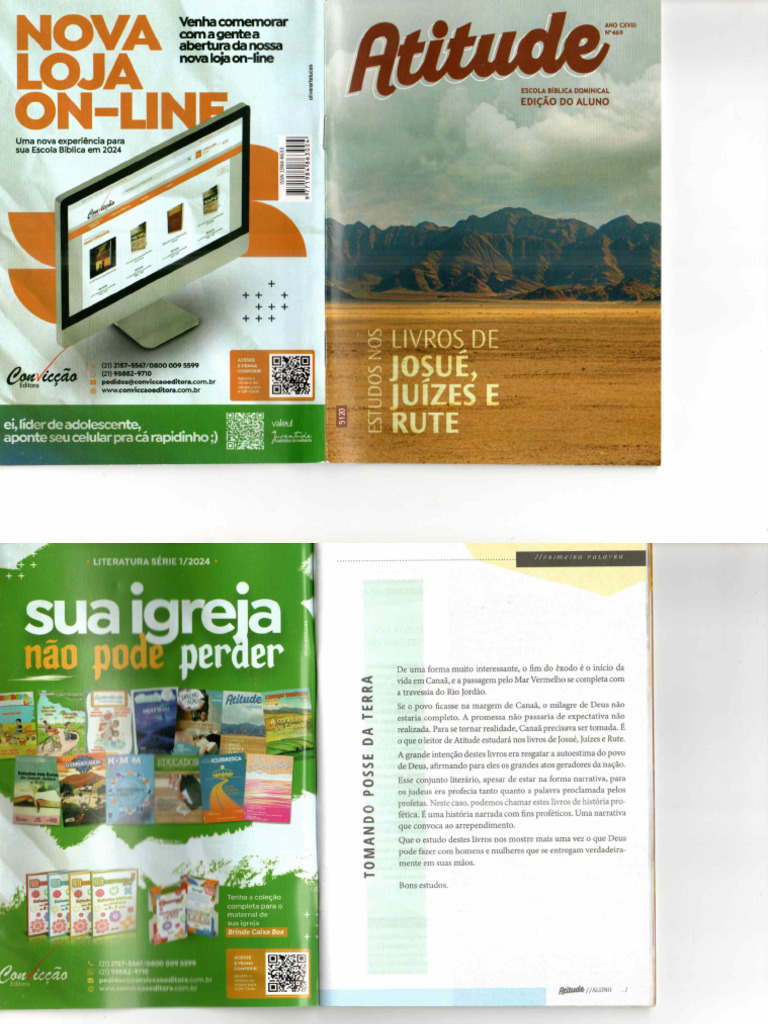 Livros de Josué, Juízes e Rute - Revista Da EBD - 1º Trimestre 2024 | PDF Livros de Josué, Juízes e Rute - Revista Da EBD - 1º Trimestre 2024 | PDF