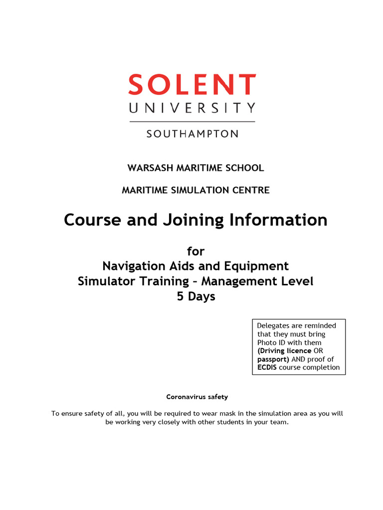 Fnaestmp Joining Instructions | PDF | Navigation