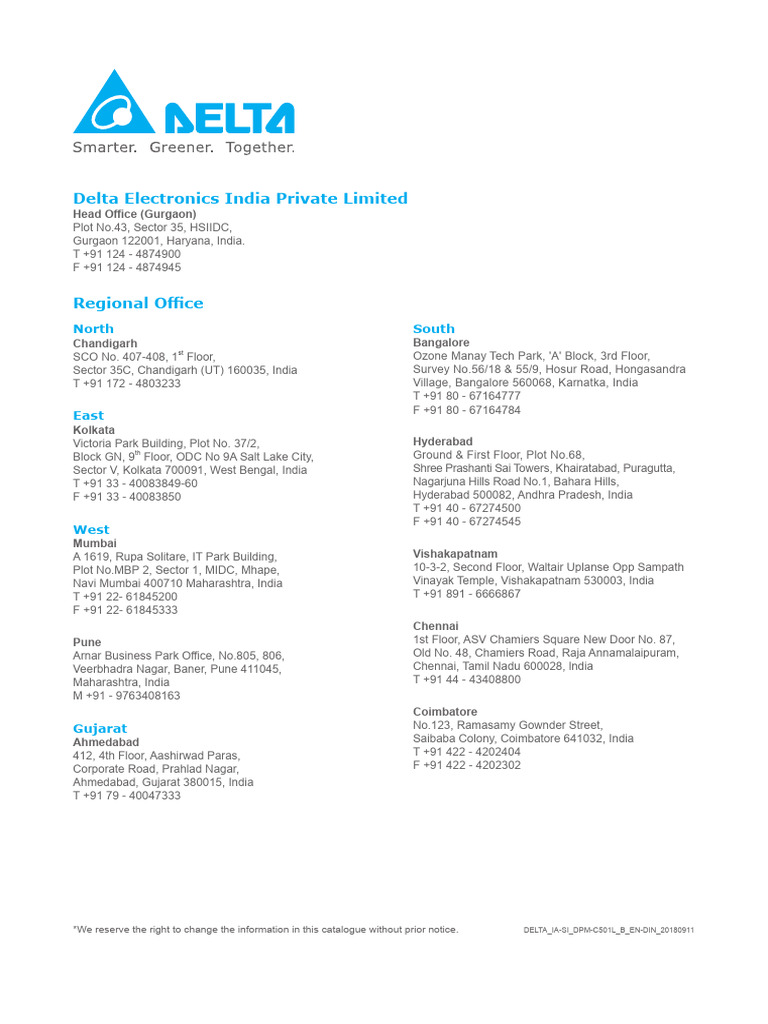 DELTA IA-SI DPM-C501L B EN-DIN 20180911 Web | PDF | Alternating Current | Relay